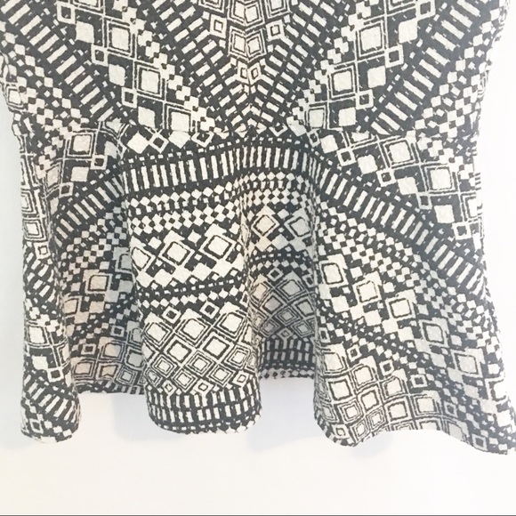 Anthropologie | Tops | Deletta Black And White Aztec Print Top | Poshmark